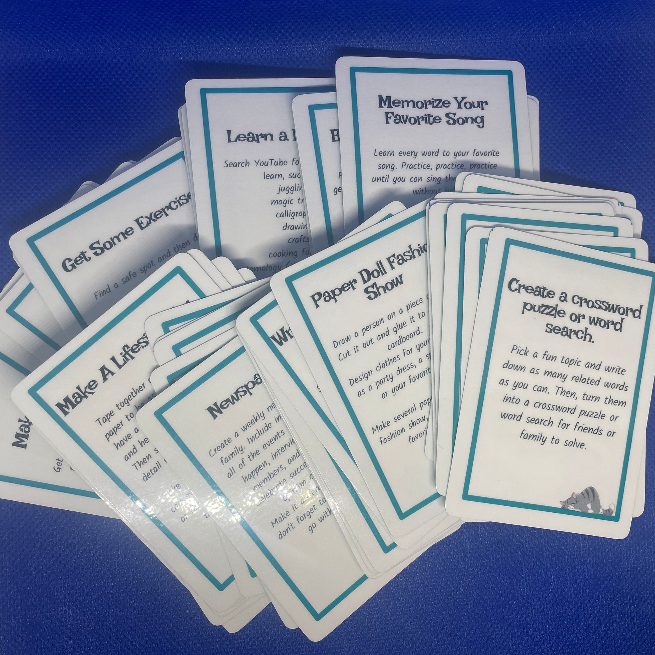 Boredom Busters Laminated Card Deck. ADHD Card Deck, Bored Kids Game ...