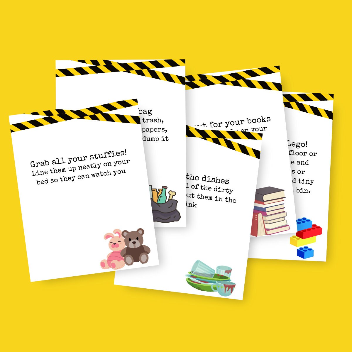Clean Your Room Card Game, Chore Cards, Clean Room Cards, Clean Your ...