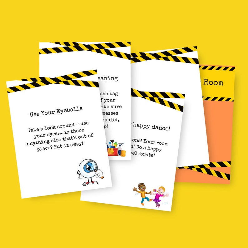 Clean Your Room Card Game, Chore Cards, Clean Room Cards, Clean Your ...