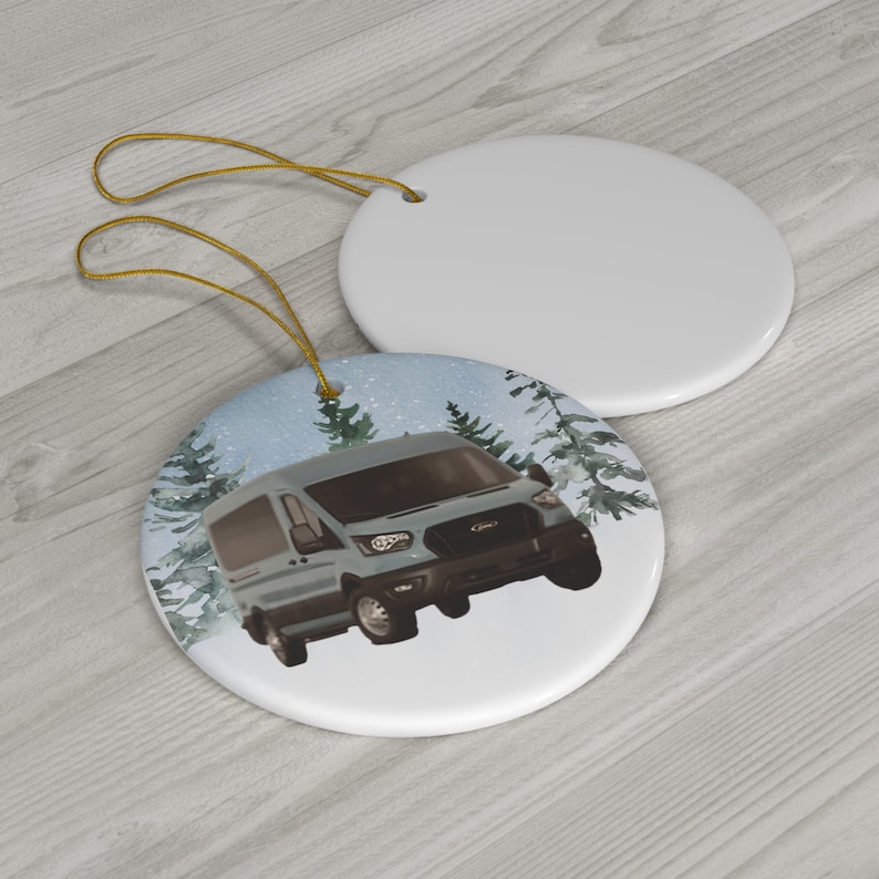 Ford Transit Ceramic Ornament for Van Lifers Transit Trail Ornament ...