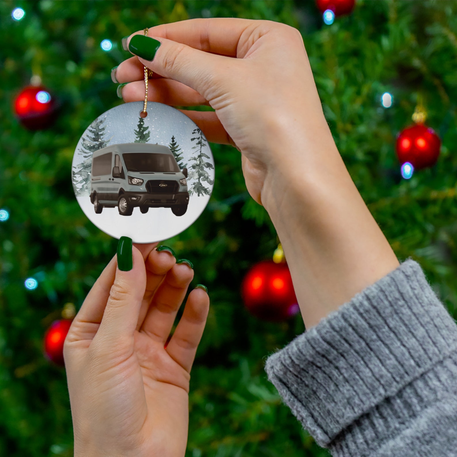 Ford Transit Ceramic Ornament for Van Lifers Transit Trail Ornament ...