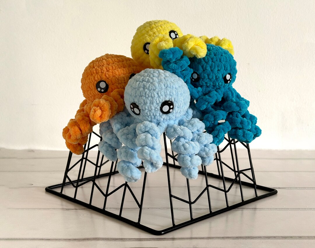 Handmade Amigurumi Crochet Octo, Cute Water Teddy Toy, Ocean Plushie ...