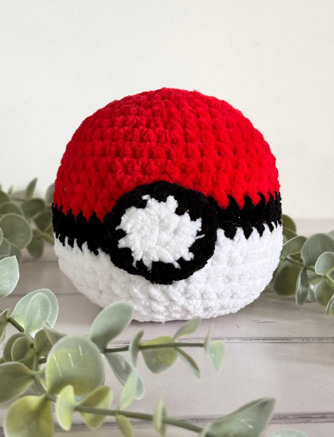 Handmade Crochet Poke Ball, Amigurumi Pokemon Toy, Cute Gift for Gamers ...