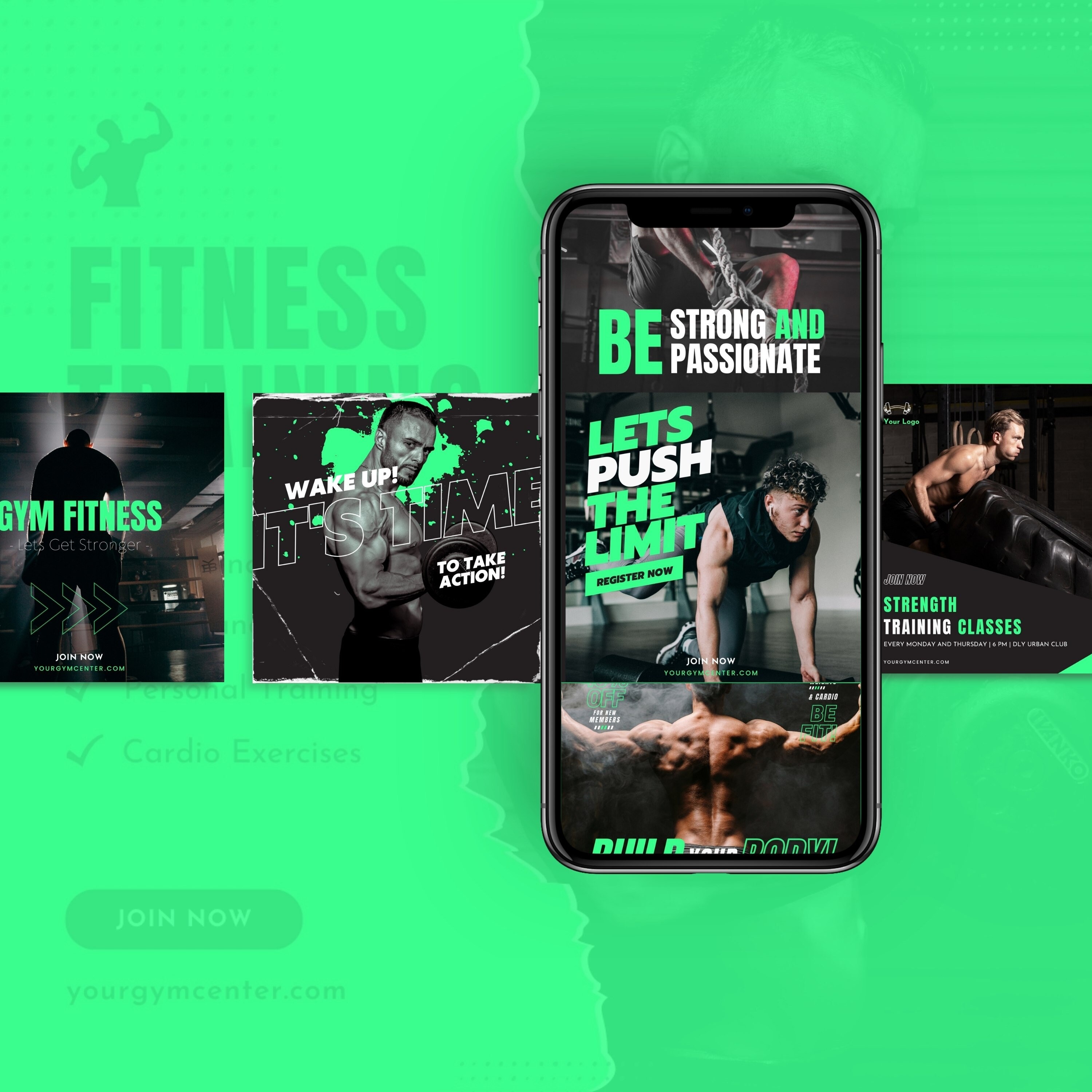 50 + Fitness Instagram Templates Pack | Workout Instagram Posts | Canva ...