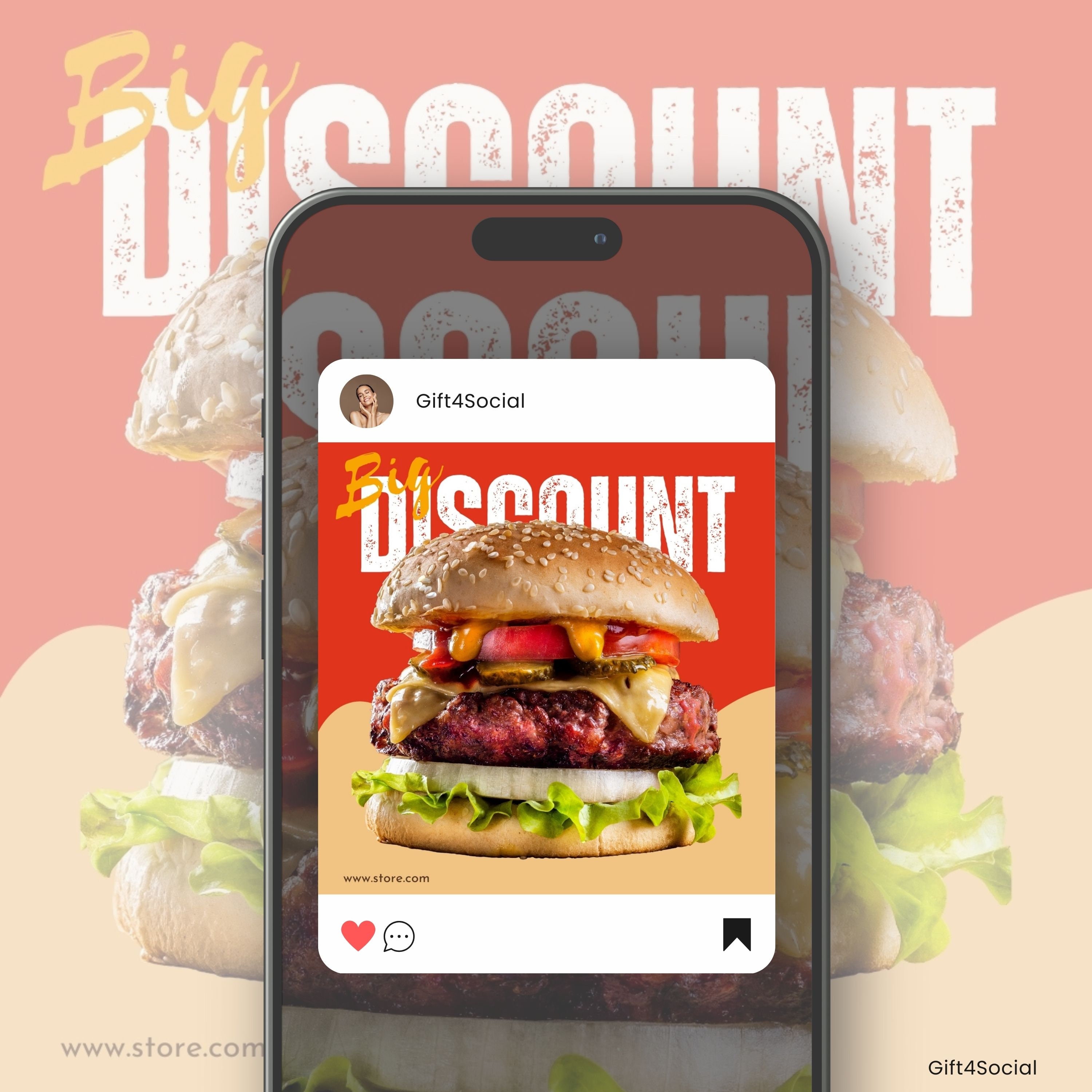10 Premium Burgers Instagram Templates | Fastfood Canva Instagram ...