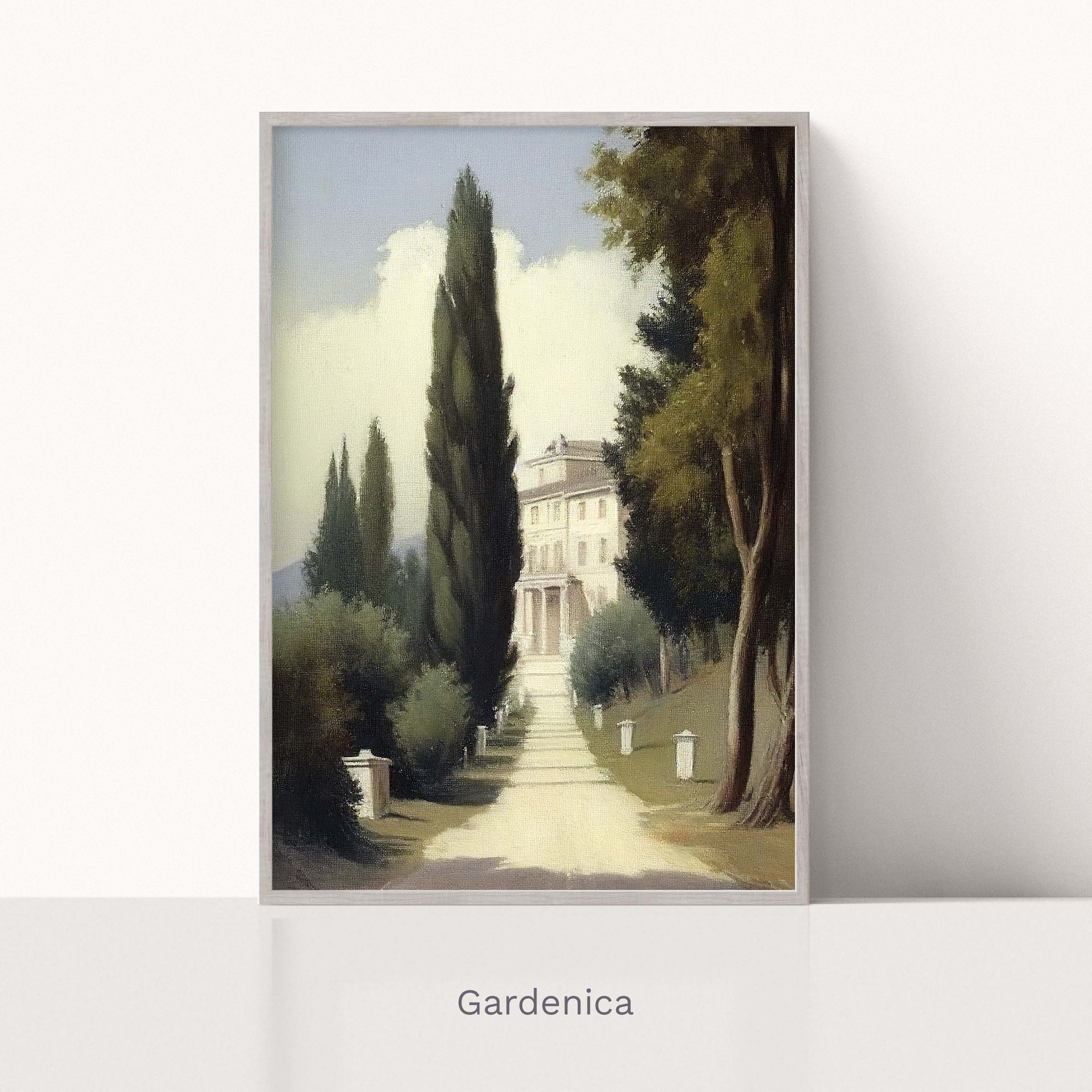 Italian Villa Oil Painting, Italian Art, Mediterranean Landscape ...