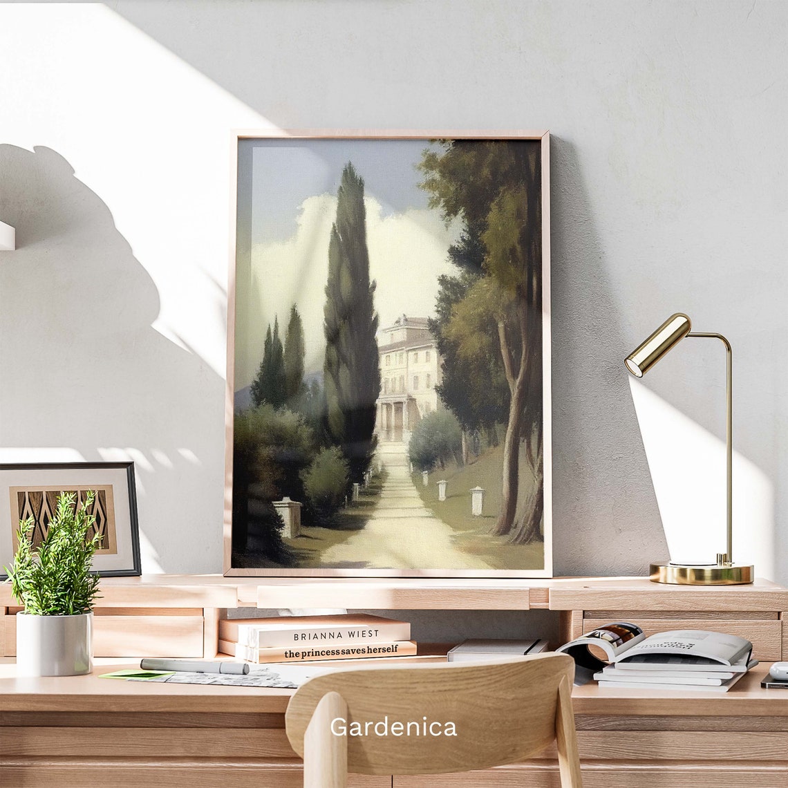 Italian Villa Oil Painting, Italian Art, Mediterranean Landscape ...