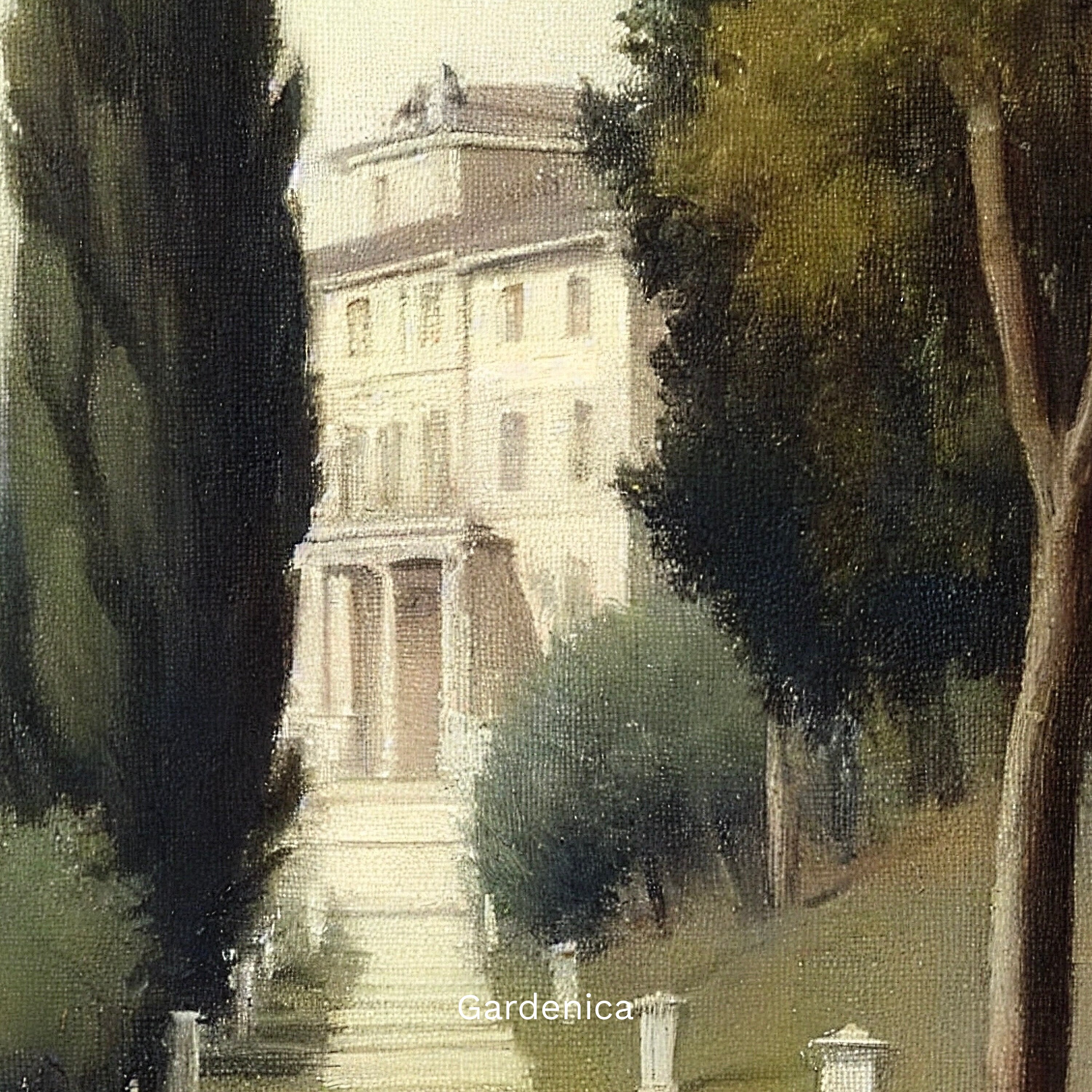 Italian Villa Oil Painting, Italian Art, Mediterranean Landscape ...
