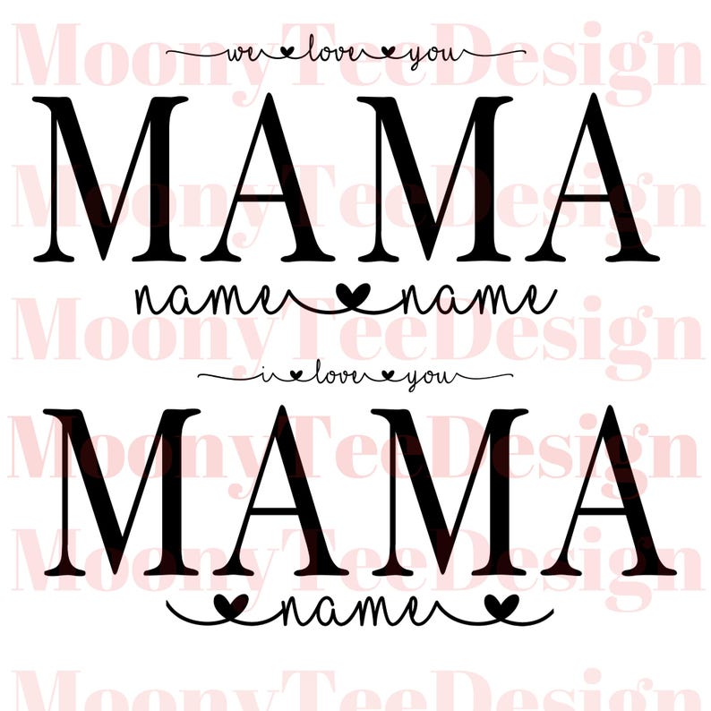 Custom Mama PNG, Mom Shirt With Names, Made to Order Personalized Mama ...