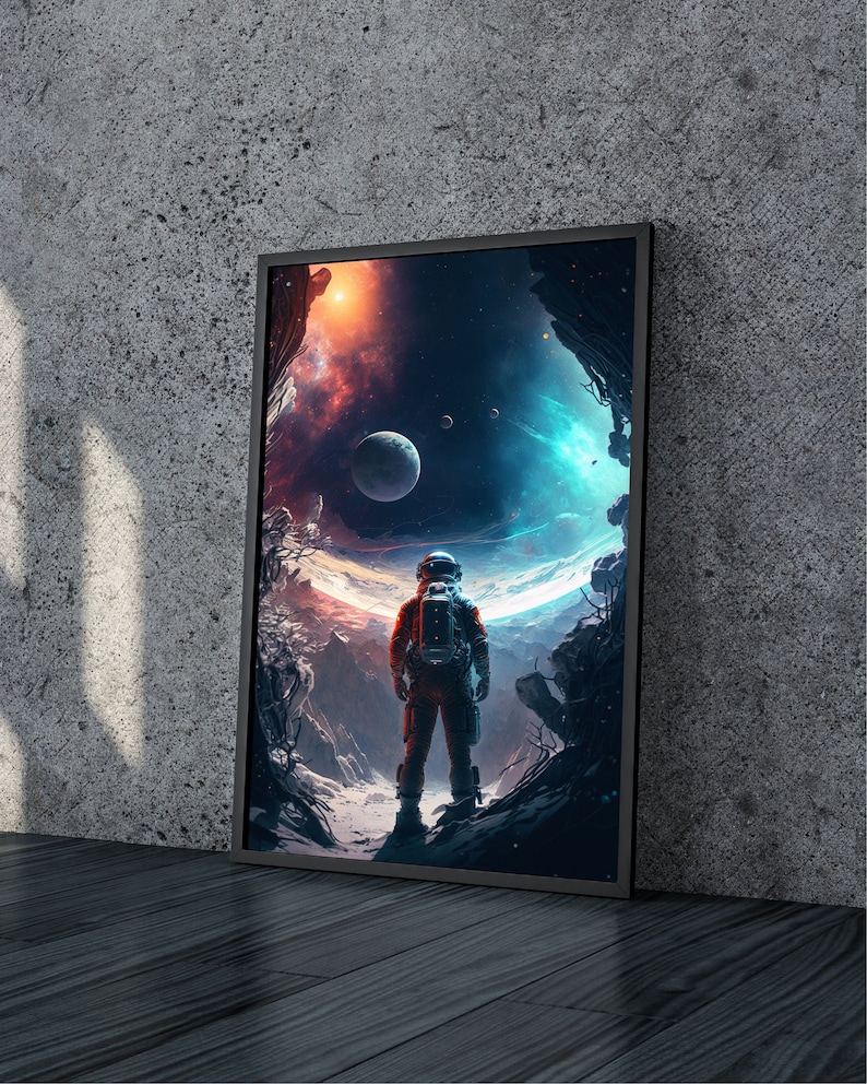 Astronaut in Space Astronaut Poster Space Poster Gift for - Etsy