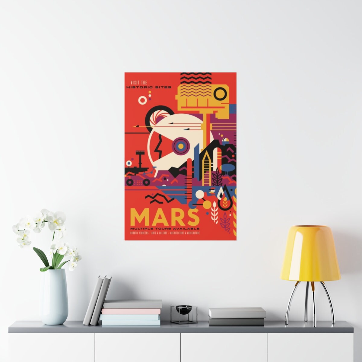 4 Printable Visions of the Future Prints Digital Download Space Art ...