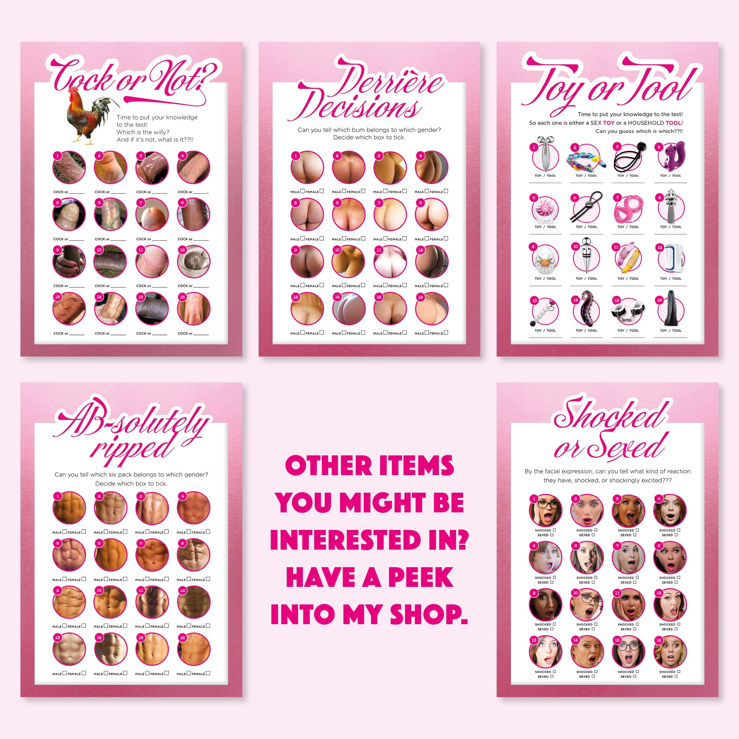 Hen Party Games, Rude Instant Download PDF, Bachelorette Party Favors ...