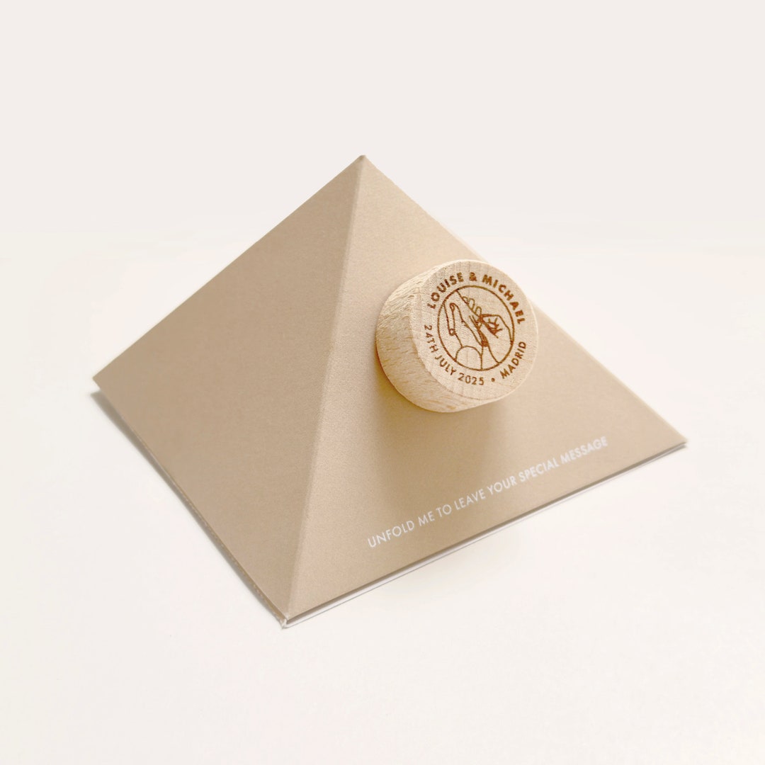 Custom Wine Stopper Wedding Favors, Engraved Keepsake With Pyramid ...
