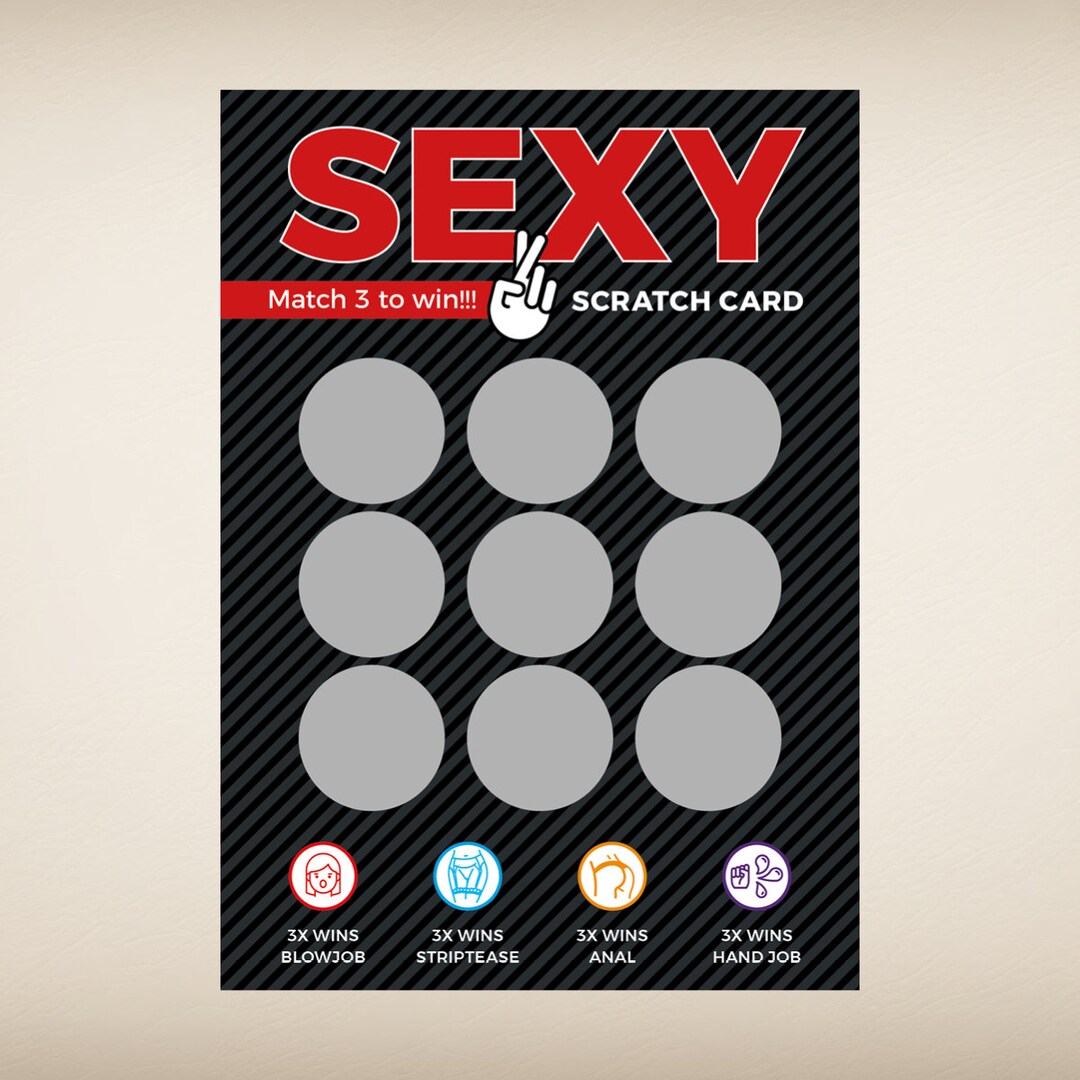 Naughty Scratch Card Fun Surprise Gift for Him Playful Adult Scratch ...