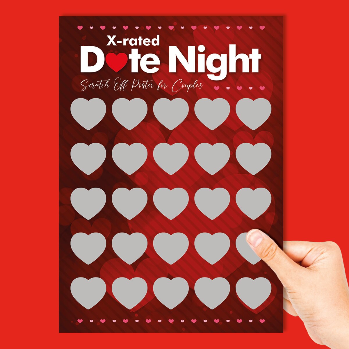 Sex Game Couples Poster Fun Positions Scratch off Naughty A4 Date Night ...