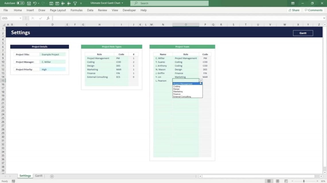 Ultimate Excel Gantt Chart - Etsy