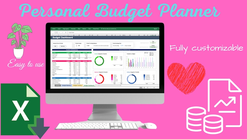 Personal Budget Planner: Excel Spreadsheet for Personal Finance ...