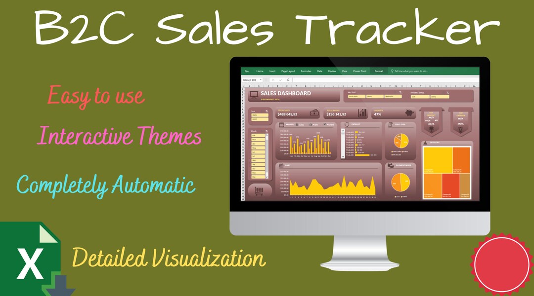 Smart Sales Tracker Excel Template for B2C Business Owners (Download ...