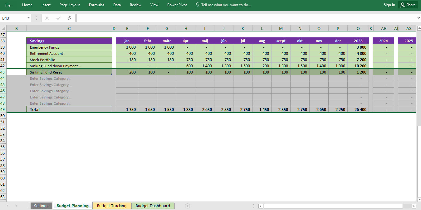 Personal Budget Planner: Excel Spreadsheet for Personal Finance ...