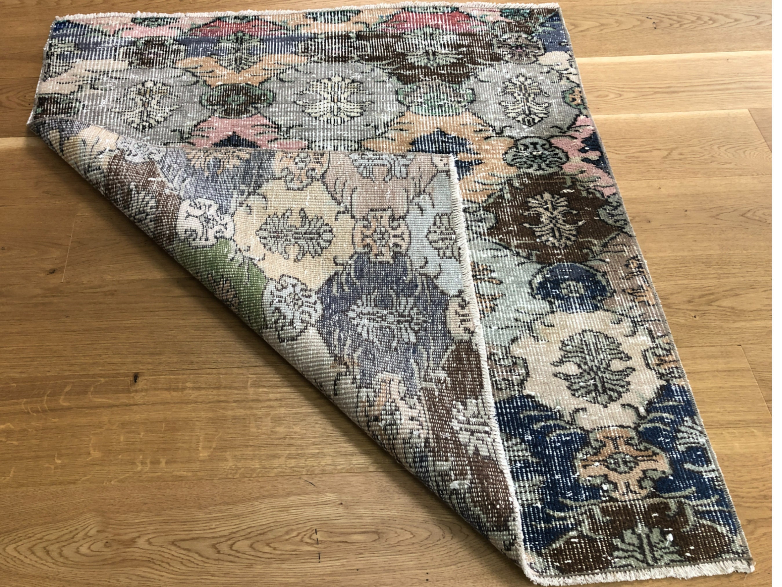 4x4 Checkered Square Vintage Turkish Rug 120x130cm Doormat - Etsy