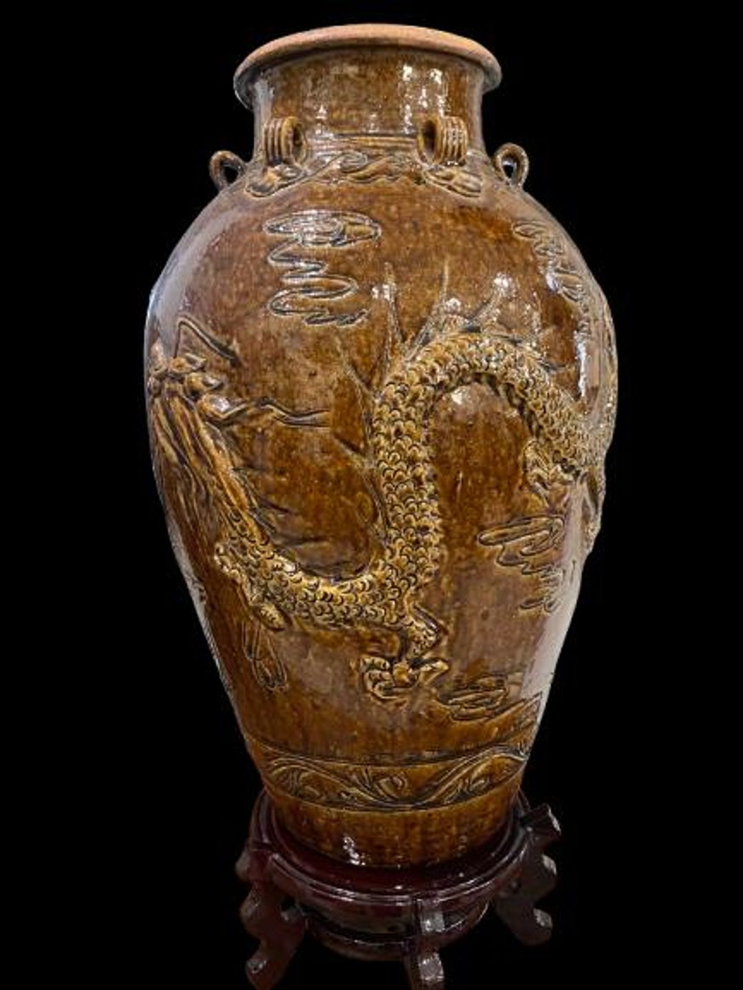 Antique Chinese Martaban Jar - Etsy