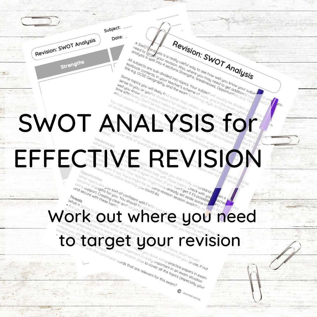 Study Skills. How to Revise. Exam Prep and Revision. SWOT Analysis ...