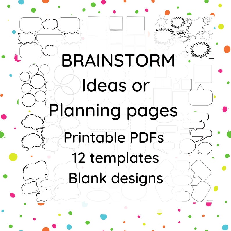 14 PDF Printable Pdfs, Event Group Planning, Kids Activity, Brainstorms ...