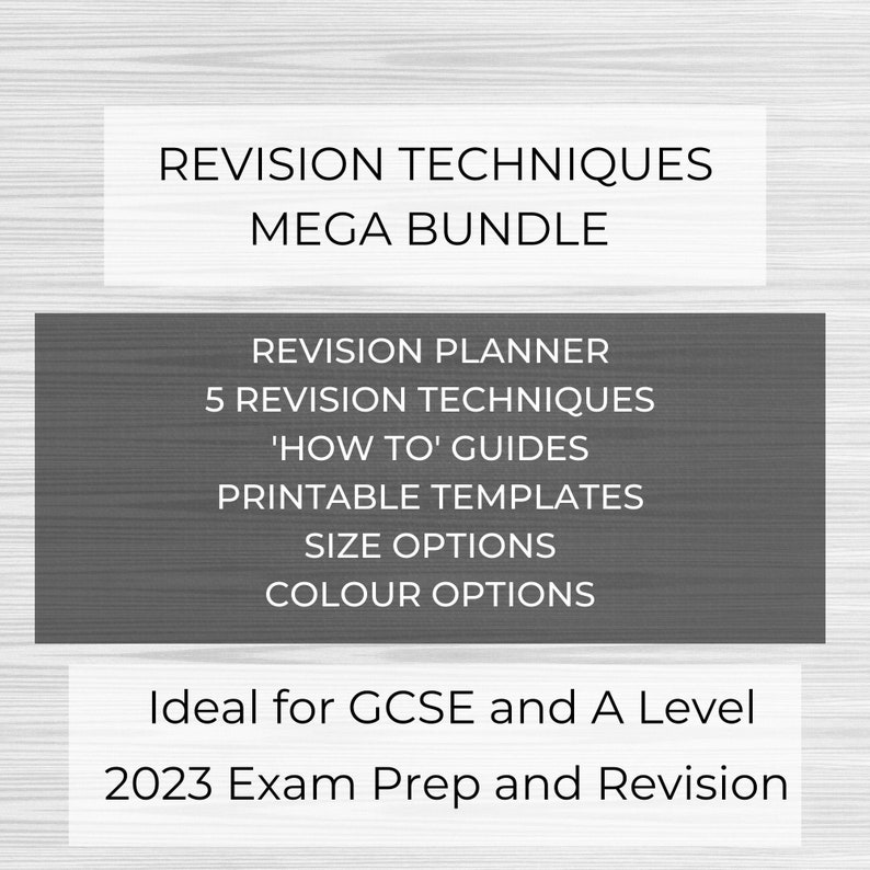 Revision Skills MEGA Bundle. GCSE & A LEVEL. 5 Techniques +top Tips ...