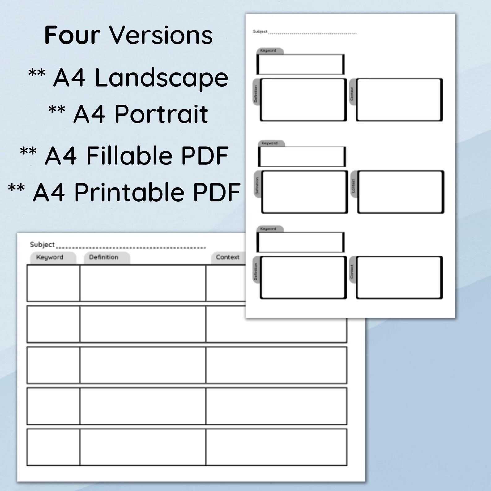 How to Revise GCSE A Level - KEYWORDS Study Skills. 13 Fillable ...
