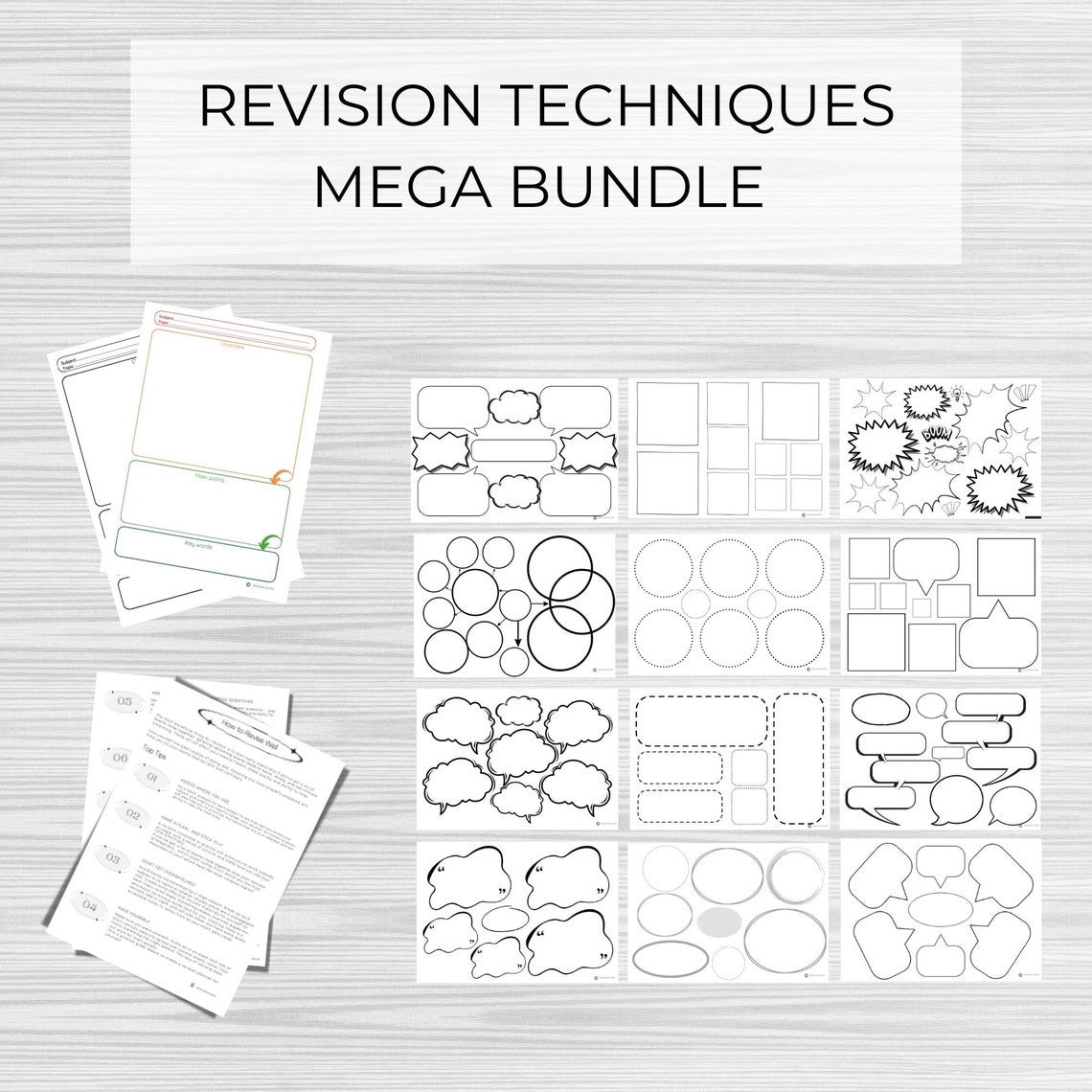 Revision Skills MEGA Bundle. GCSE & A LEVEL. 5 Techniques +top Tips ...