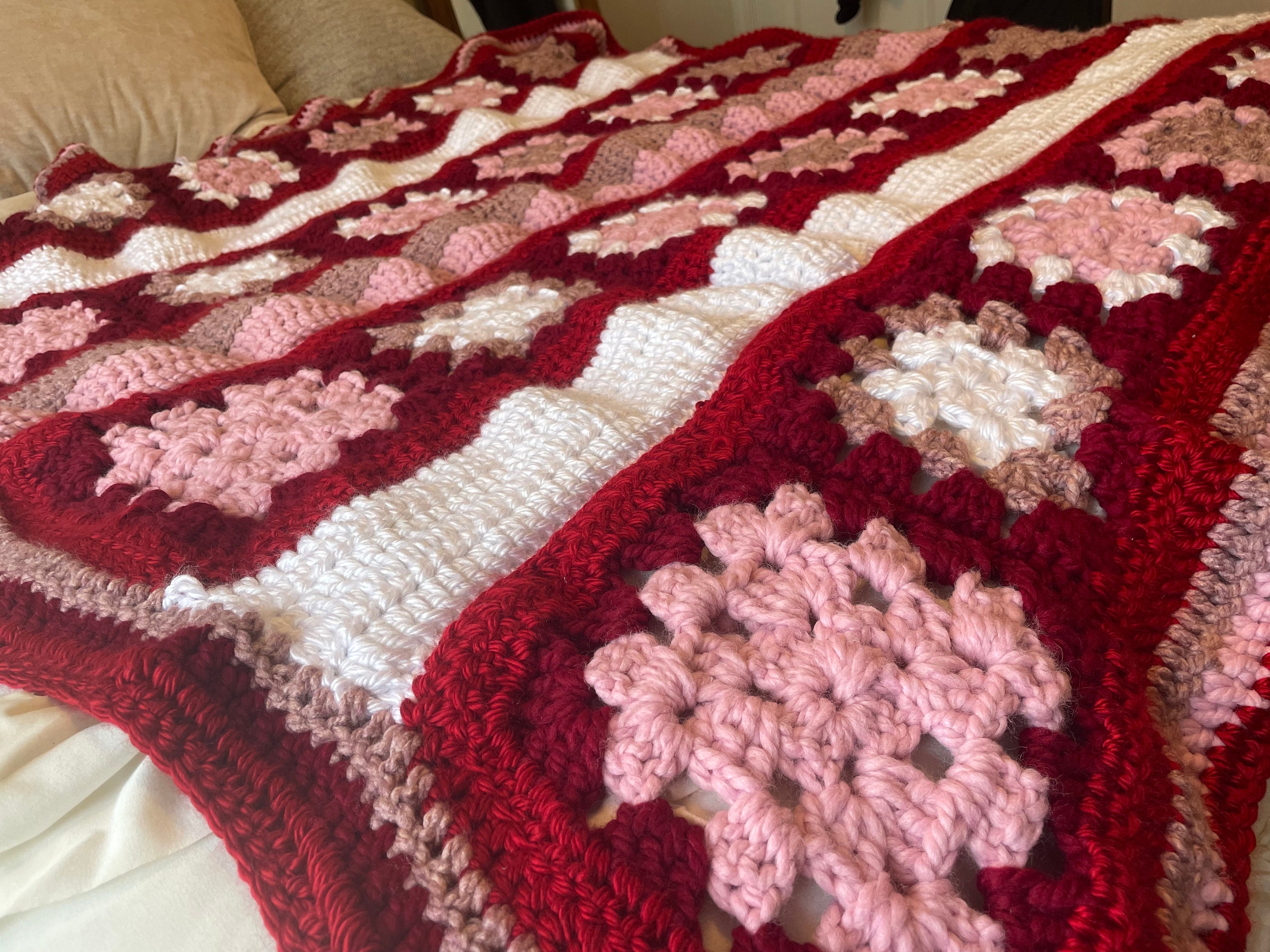 Queen Size Hand Crochet Blanket - Etsy
