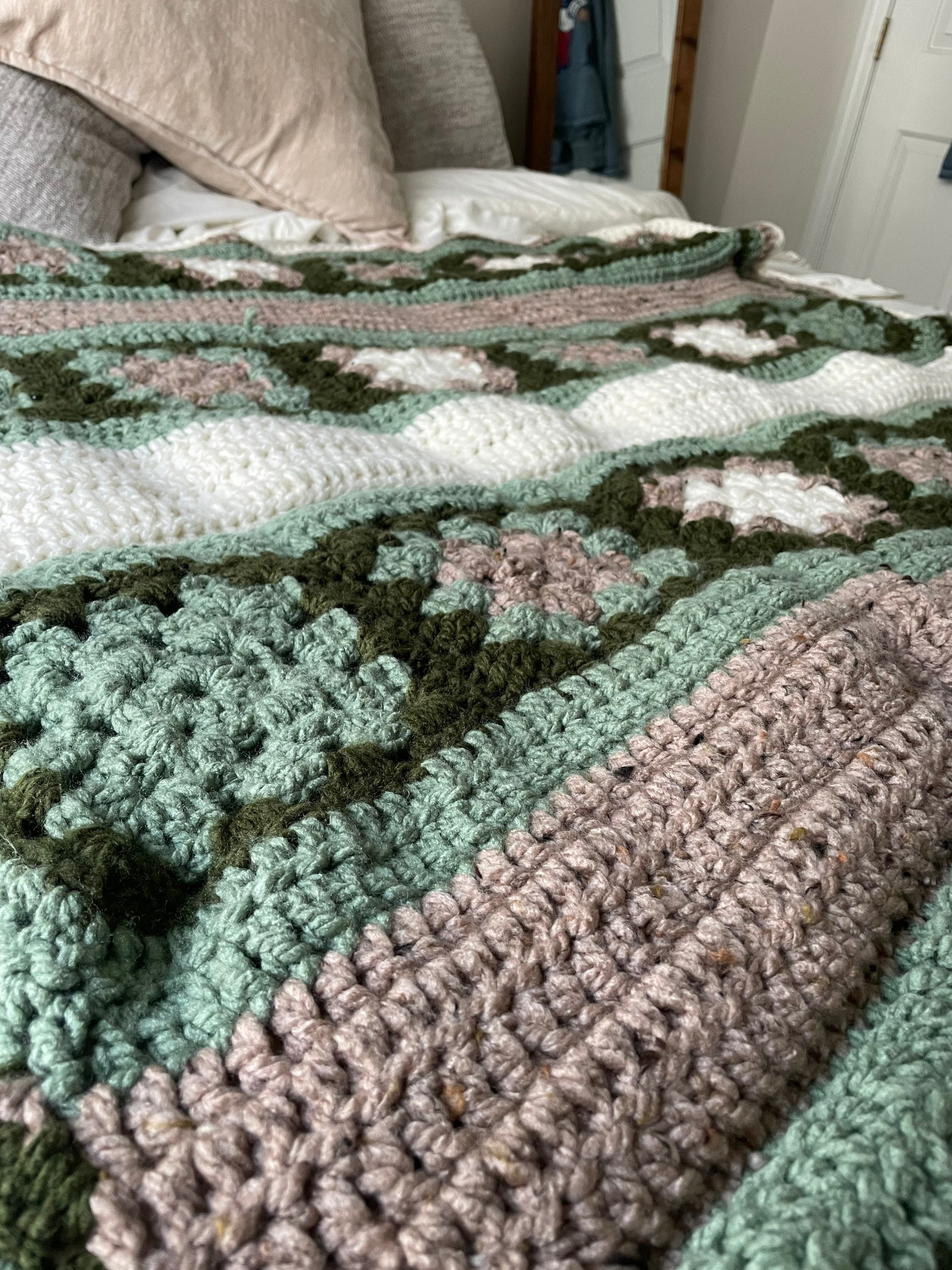 Queen Size Hand Crochet Blanket - Etsy