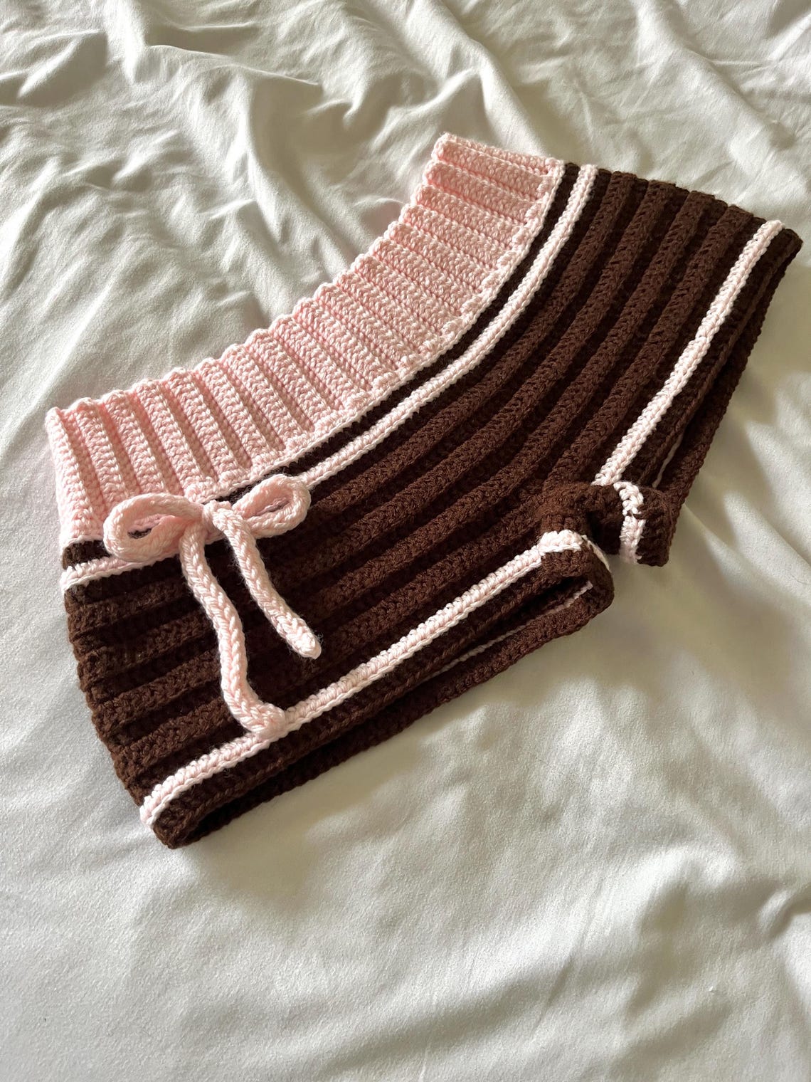 Crochet Ribbed Micro Shorts Pattern, Two-tone Design (PDF Pattern) - Etsy