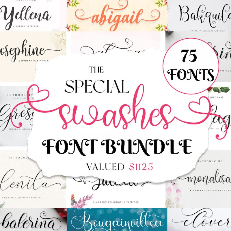 Font With Tails - Etsy