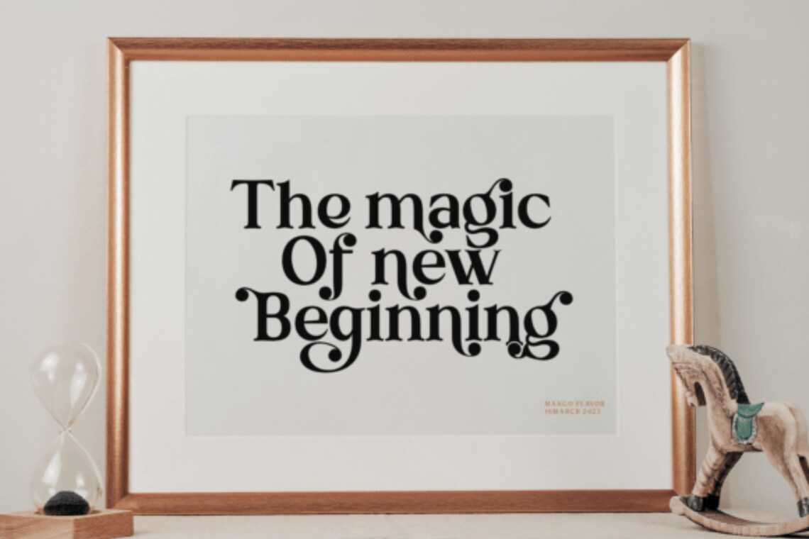 Mango Flavour Font Retro Serif Fontgroovy Font weeding Font - Etsy