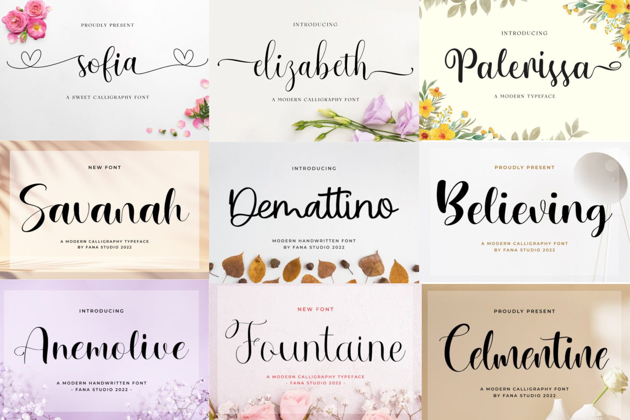 Sofia Font Bundle Script Font Font With Hearts Font With Tails Heart Font Wedding Font Cursive ...