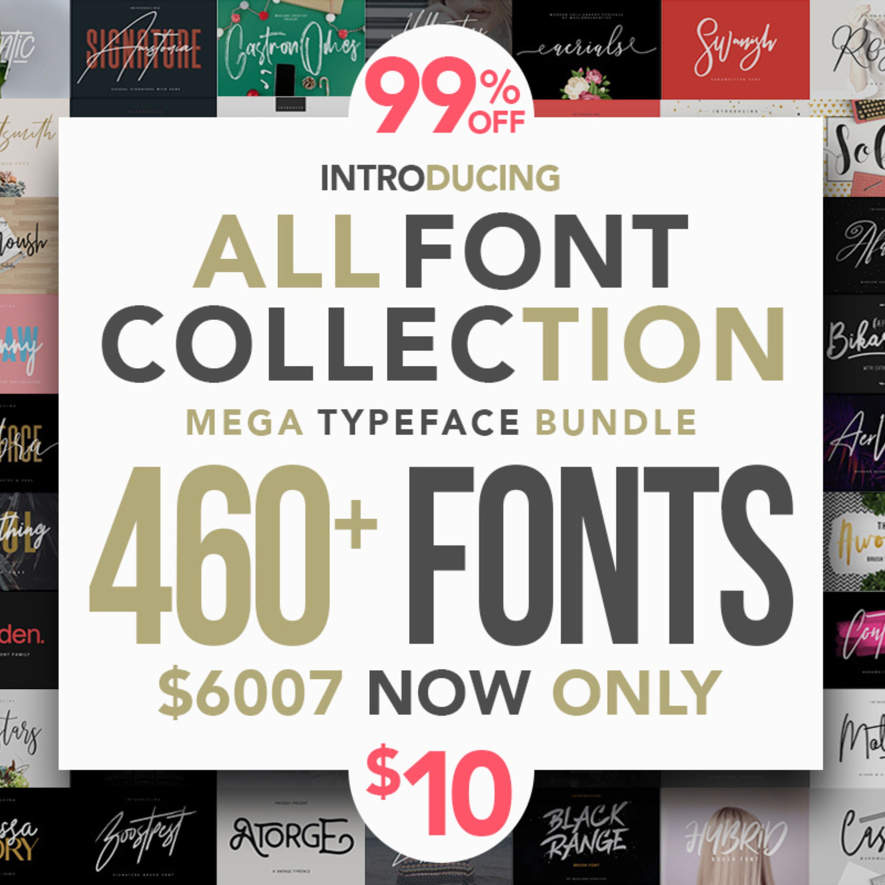 Handlettered Font Bundle font Bundlehandwritten - Etsy