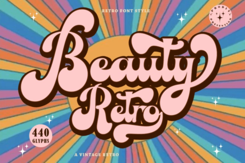 Retro Font Bundle|90s, 80s, 70s, 60s Font Font Bundle |cricut Font ...