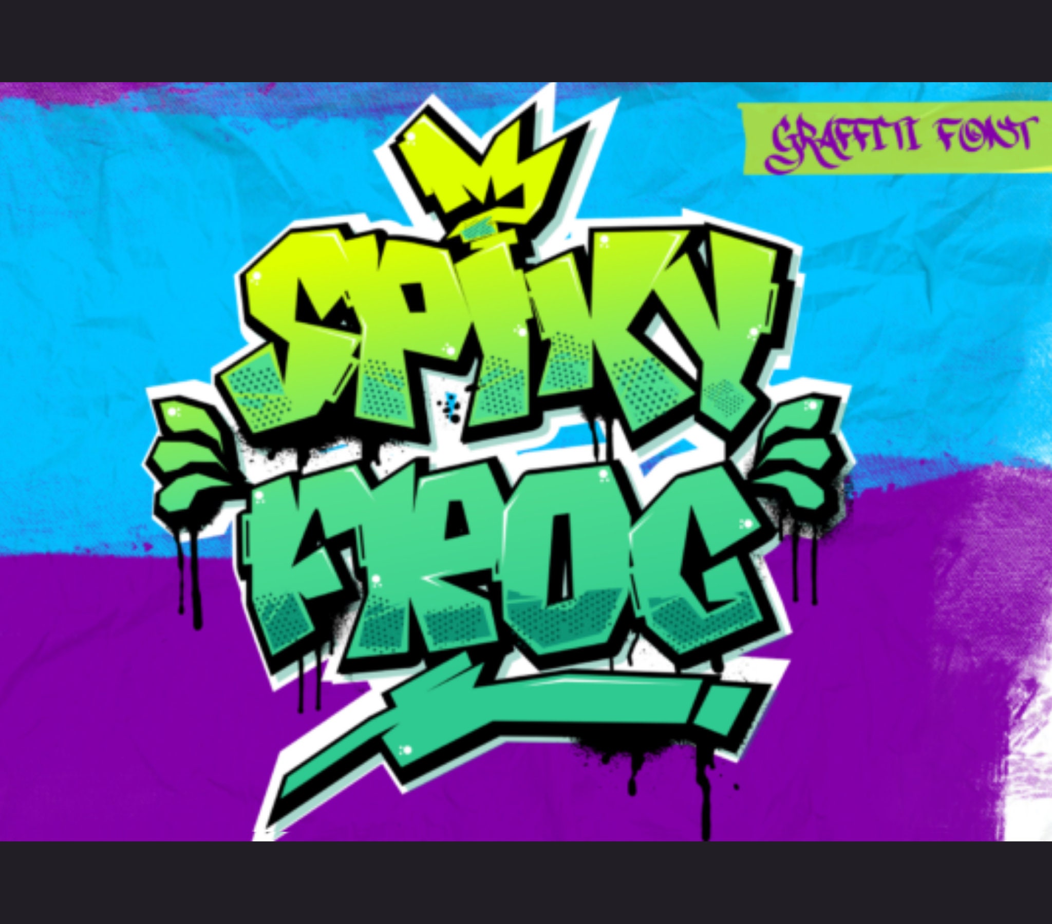 Graffiti Font Bundle Urban Fontstreet Style Font Tagging Font hip Hop ...