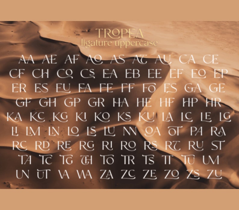 Tropea Font| Ligature Serif Font| Calligraphy Font |weeding Font ...