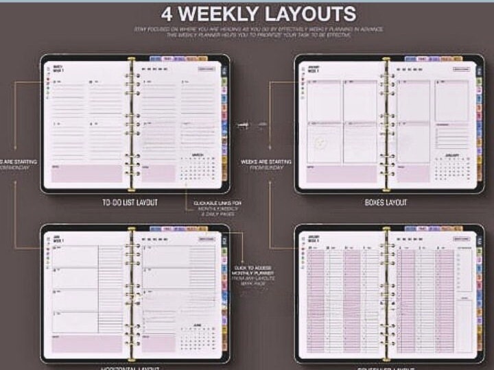 All in One 2023-2024 Digital Planner Undated Planner2024 Digitalplanner ...