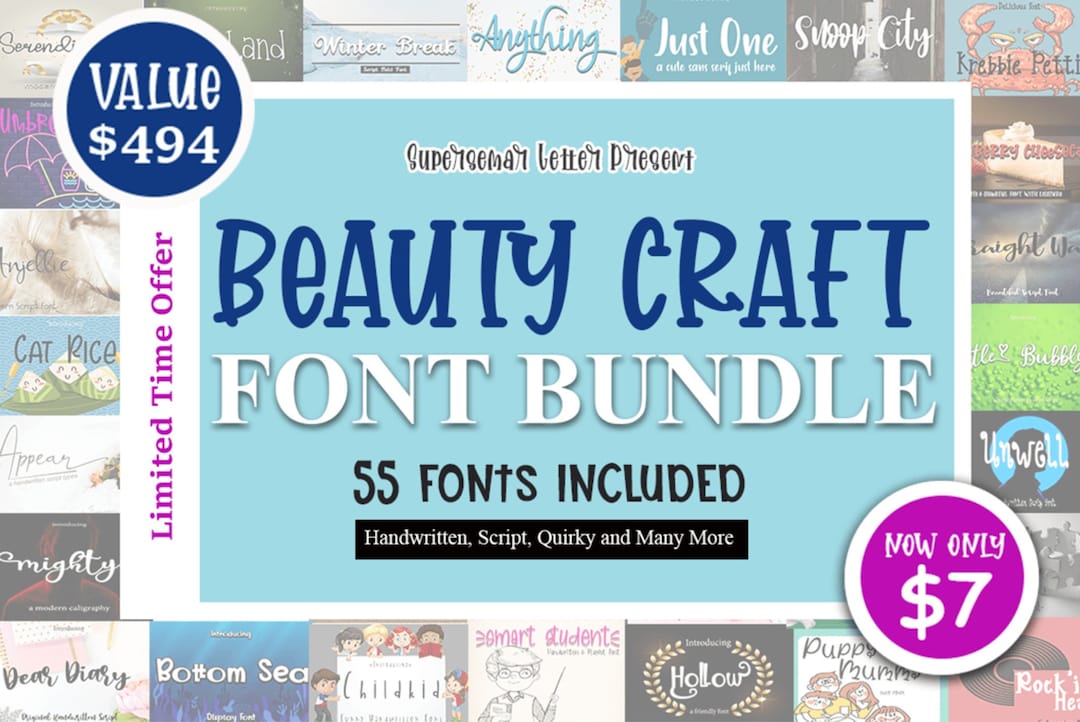 Handwritten Fonts Font Bundles Craft Fonts Fonts Cricut Fonts Procreate ...