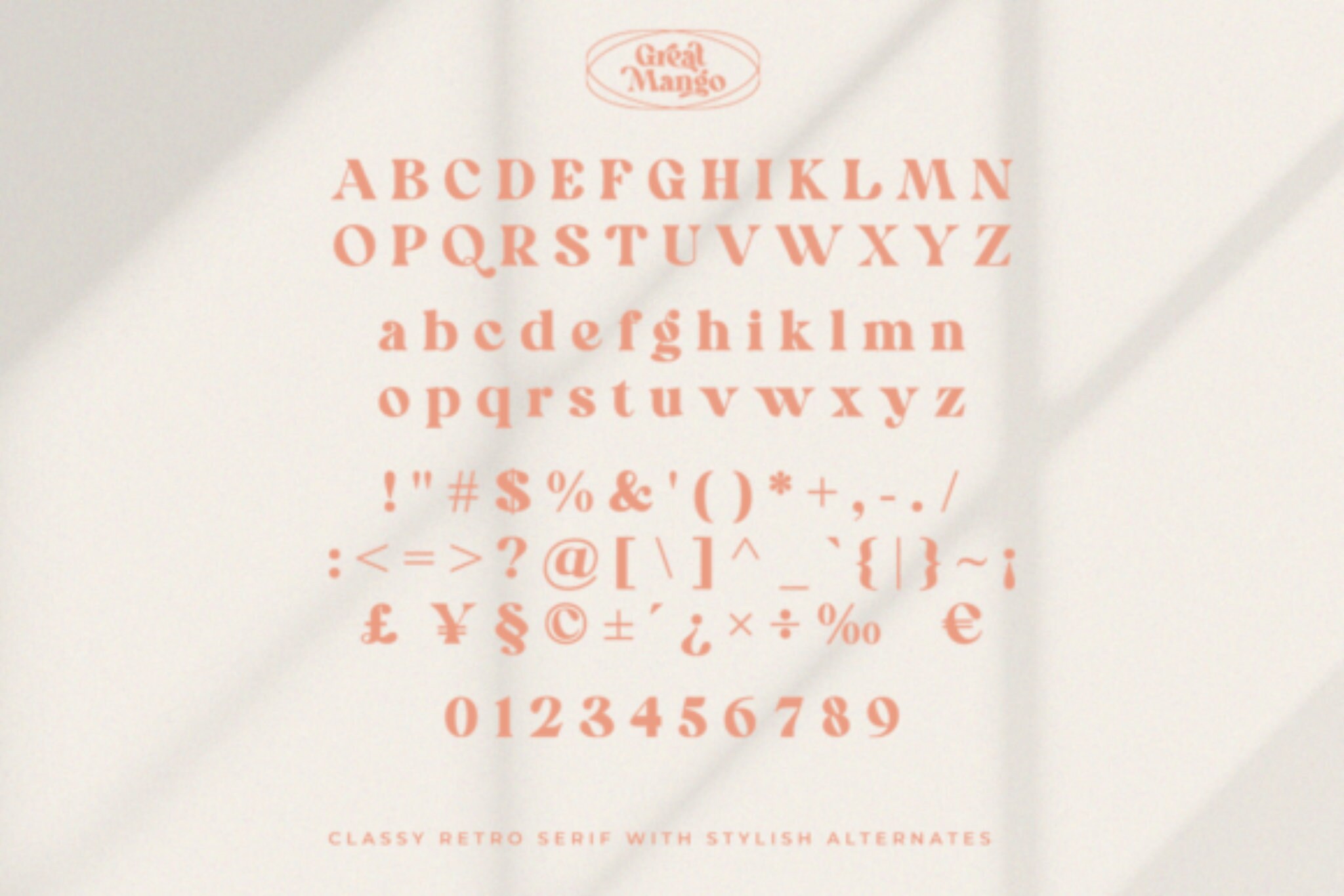 Great Mango Font Retro Serif Font Groovy Font 60s 70s Font elegant ...