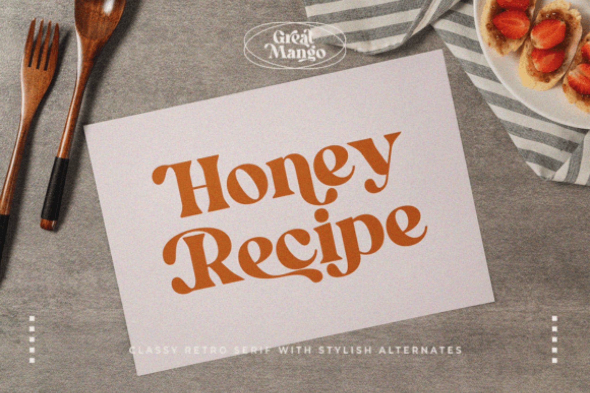 Great Mango Font Retro Serif Font Groovy Font 60s 70s Font elegant ...