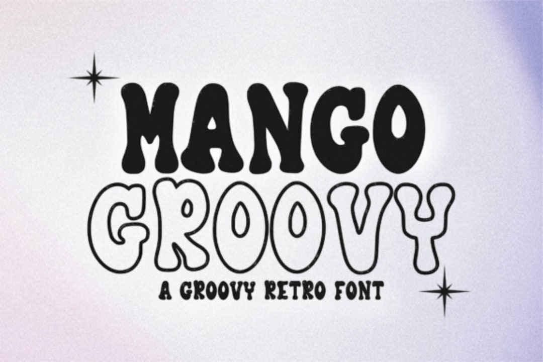 Mango Groovy Font| Retro Serif Font| Groovy Font | 60s 70s Font ...