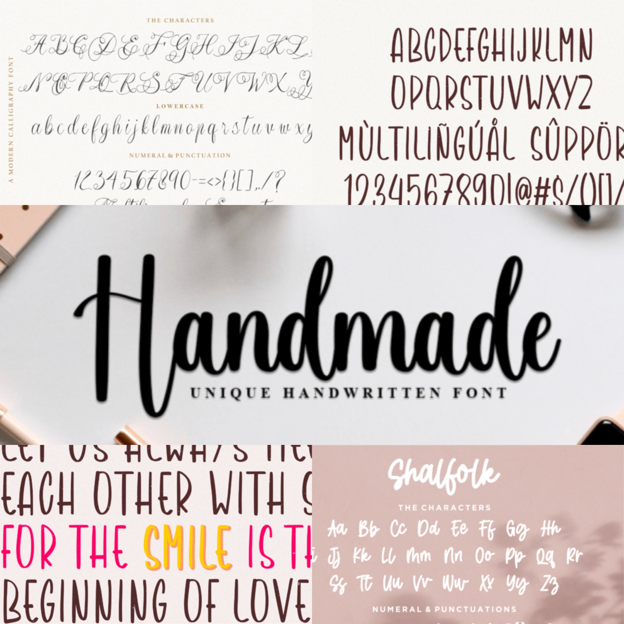 Handlettered Font Bundle Font Bundle, Handwritten Font, Calligraphy Font, Script Font, Cricut ...