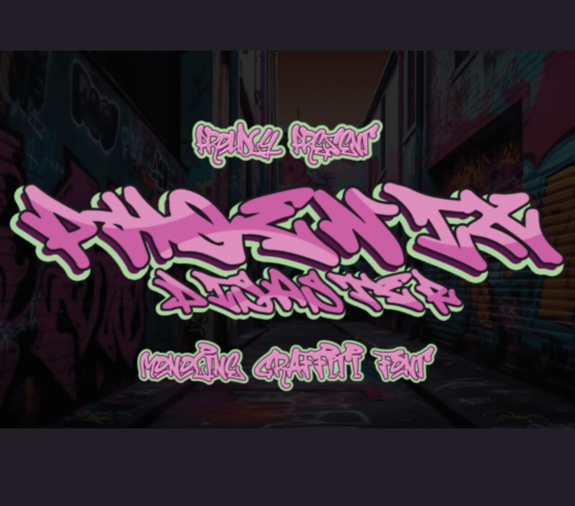 Graffiti Font Bundle Urban Font Street Style Font tagging Font hip Hop ...