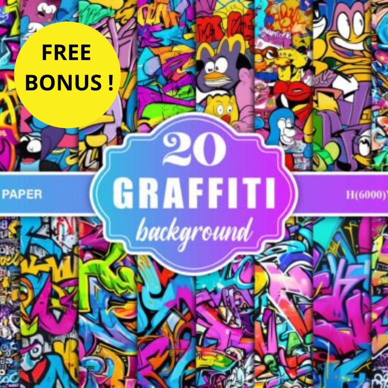 GRAFFITI FONT BUNDLE, Urban Font, Street Font, Tagging Font, Airbrush ...
