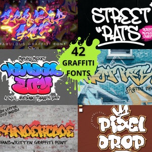 Graffiti Font Bundle| Urban Font|street Style Font | Tagging Font |hip ...