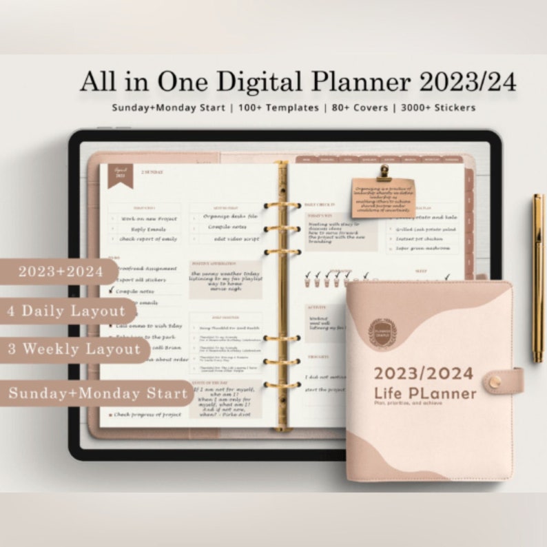 2023 2024 Planner 2024 Digital Plannerproductivity Plannermid Year ...